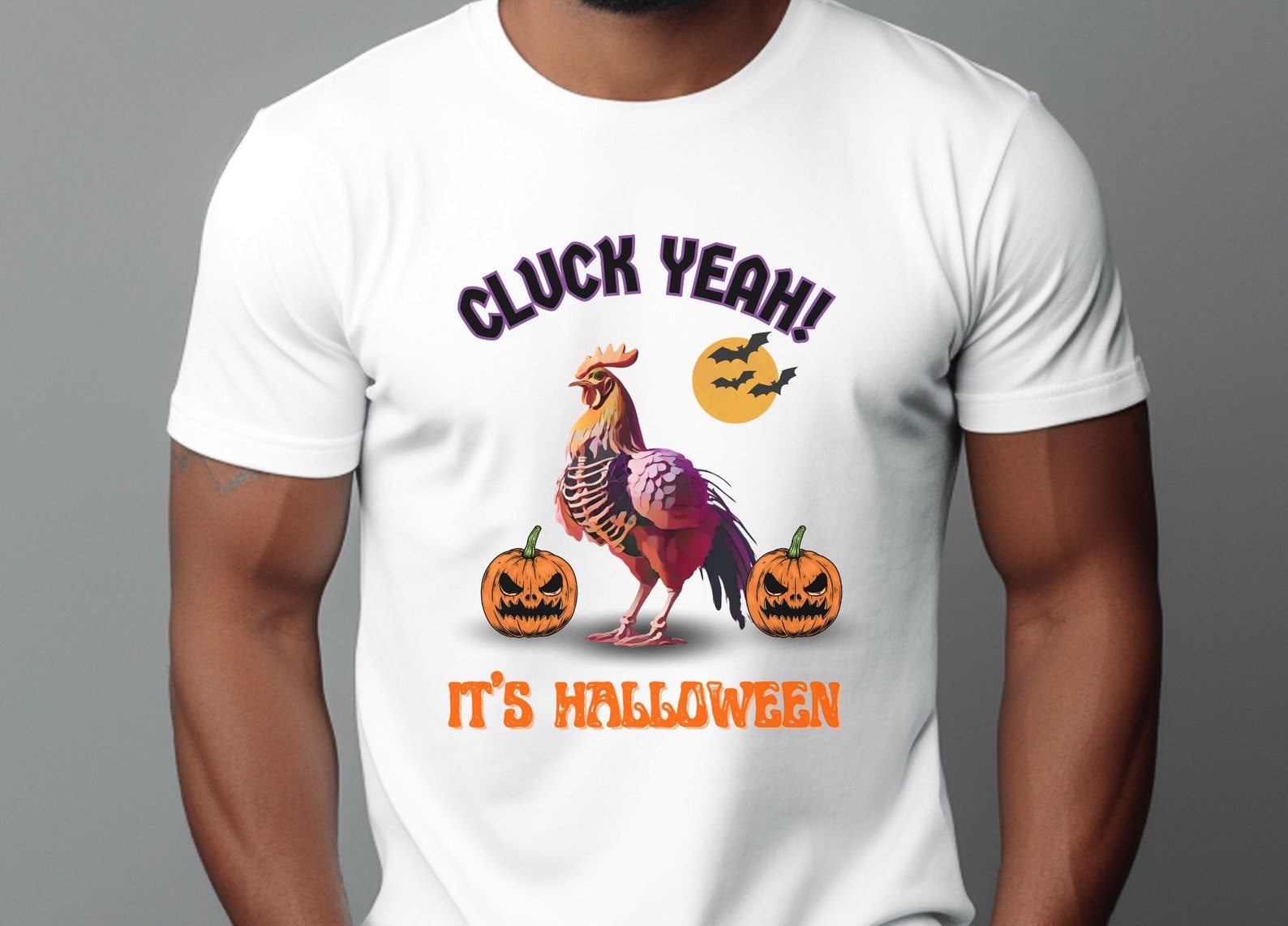 Cluck Yeah Halloween Rooster Shirt, Funny Halloween Tee Gift, Pumpkin ...