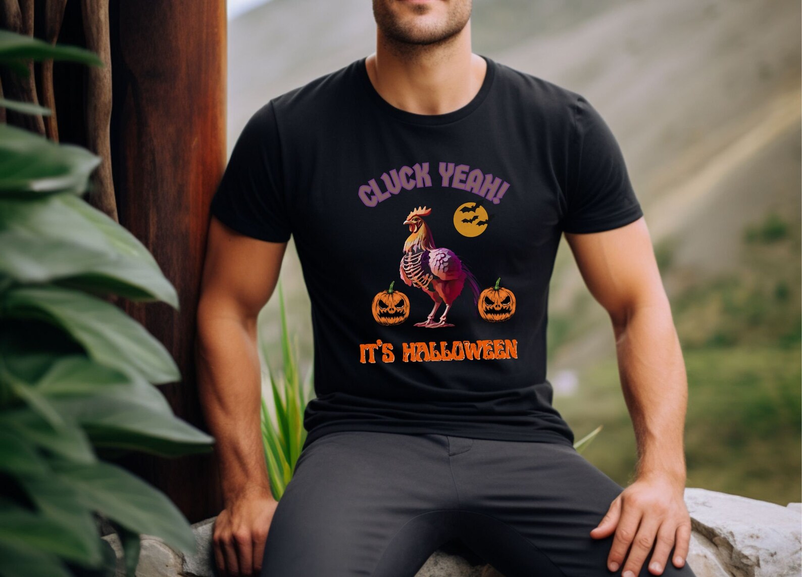 Cluck Yeah Halloween Rooster Shirt, Funny Halloween Tee Gift, Pumpkin ...