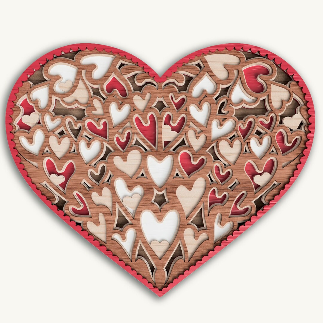 Laser Cut Hearts_artisticingush SVG Bundle Glowforge Toy Cat Files ...