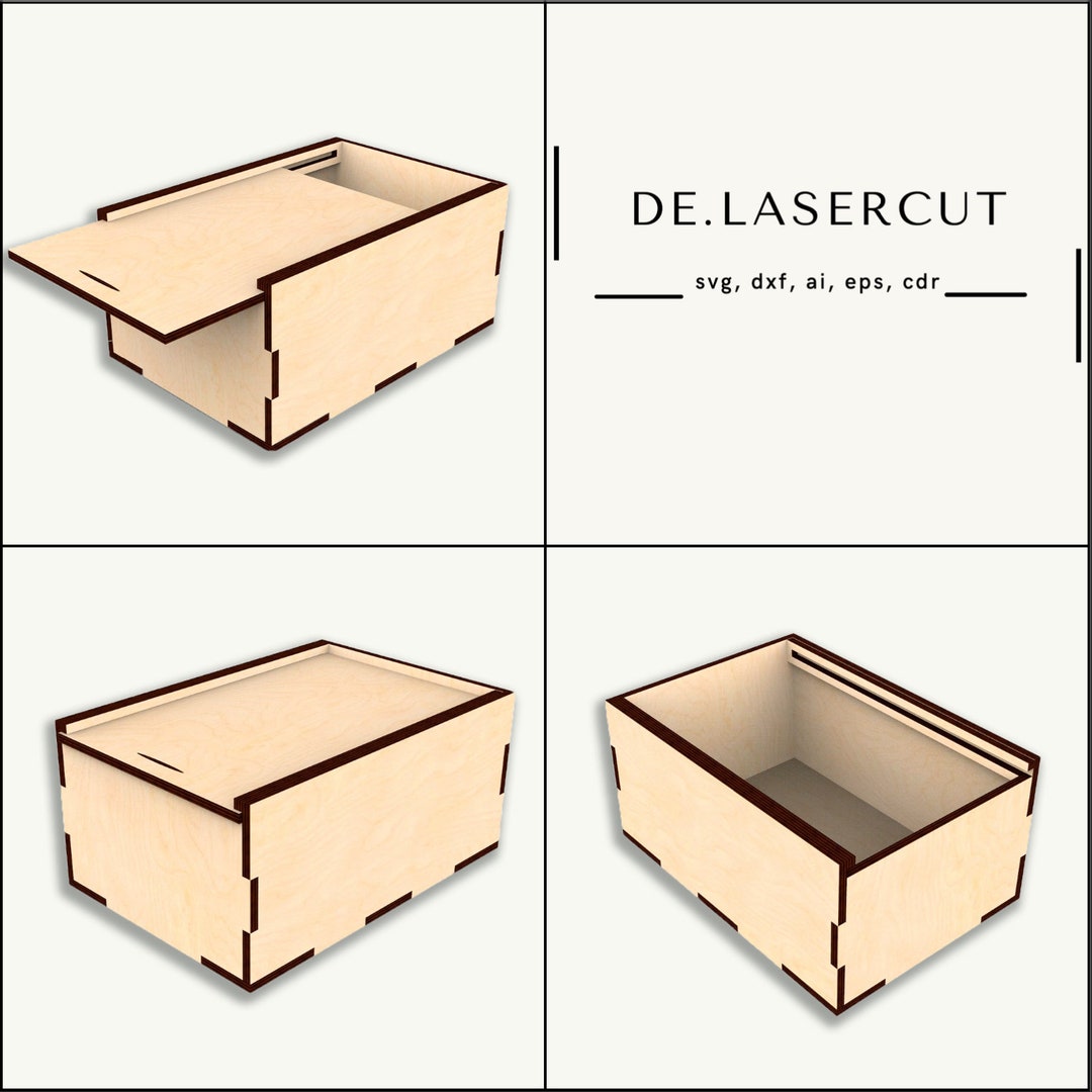 Laser Cut Slider Box SVG Bundle Glowforge Wood Slider Box Svg Files ...