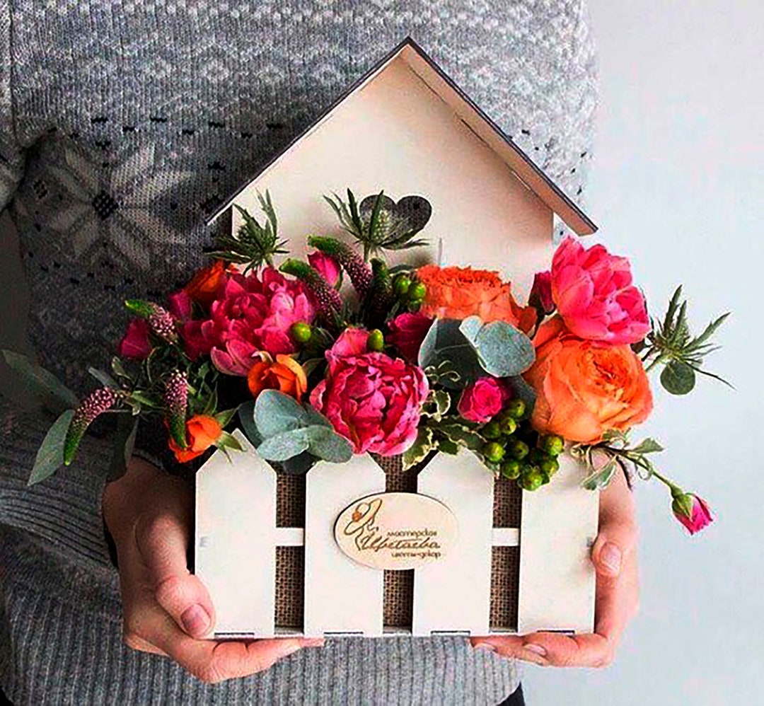 Laser Cut Planterbox for Flowers SVG Bundle Glowforge Wood Flower ...