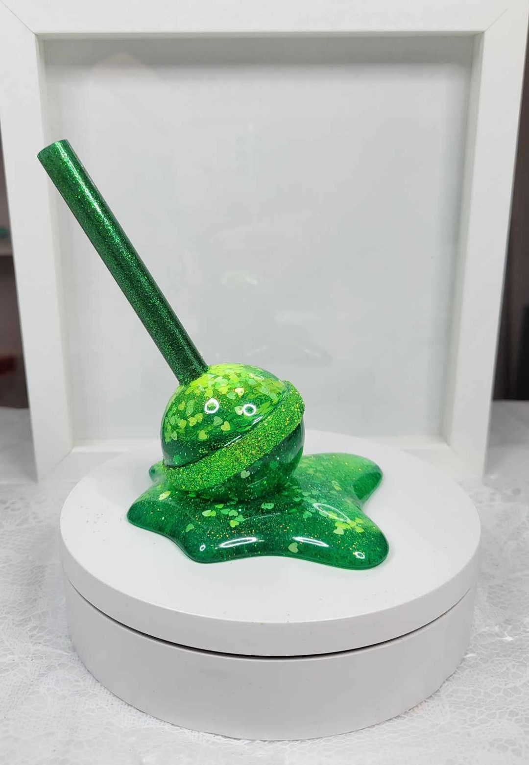 Kryptonite Melting Lollipop Pop Art Decor, Resin Sculpture, Candy Art ...