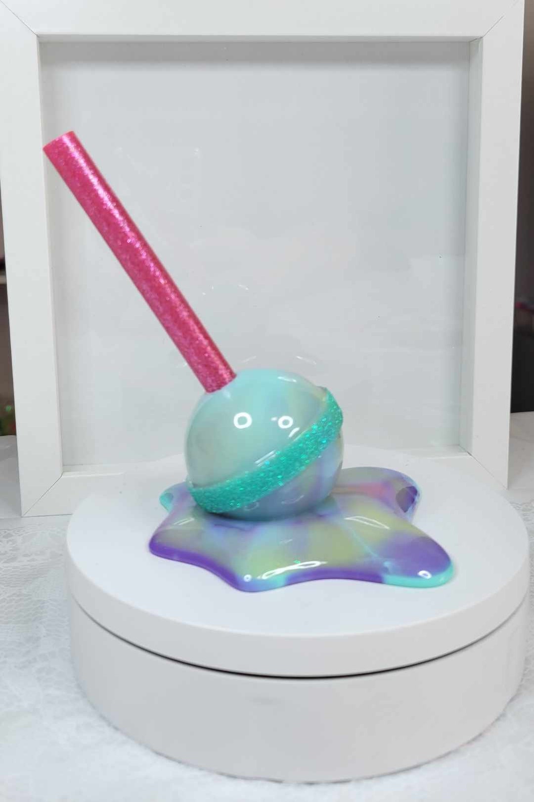 Lollipoppin Melting Lollipop Pop Art Decor, Resin Sculpture, Candy Art ...