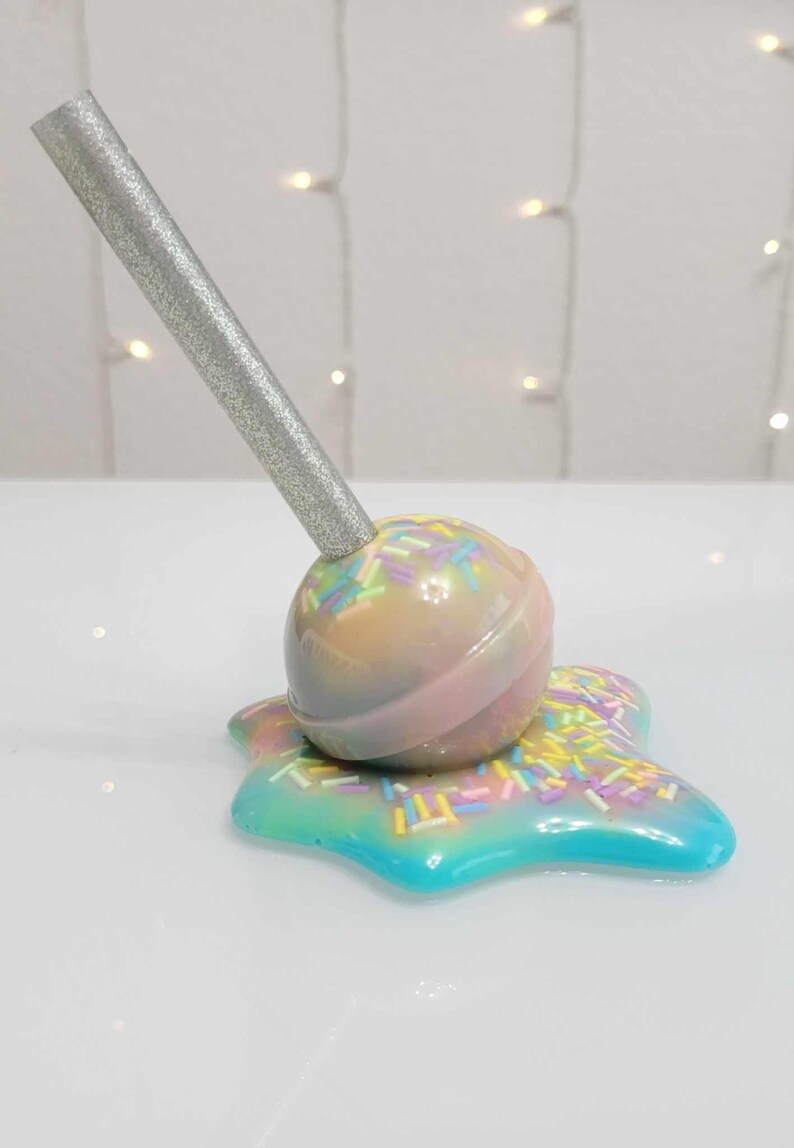Dreamy Melting Lollipop Pop Art Decor, Resin Sculpture, Candy Art - Etsy