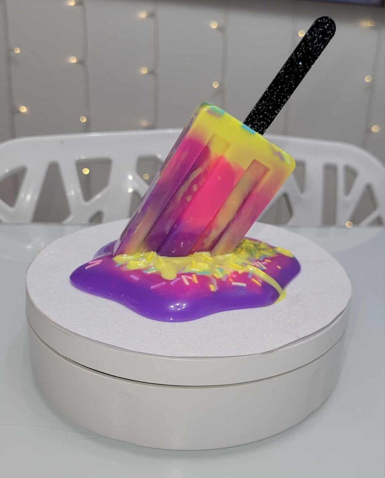 Drip Melting Popsicle Pop Art Decor, Resin Sculpture, Candy Art - Etsy