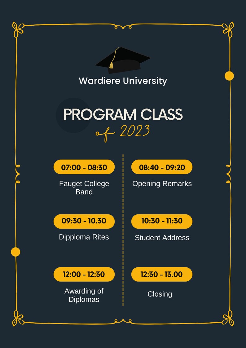 Graduation Program - Etsy