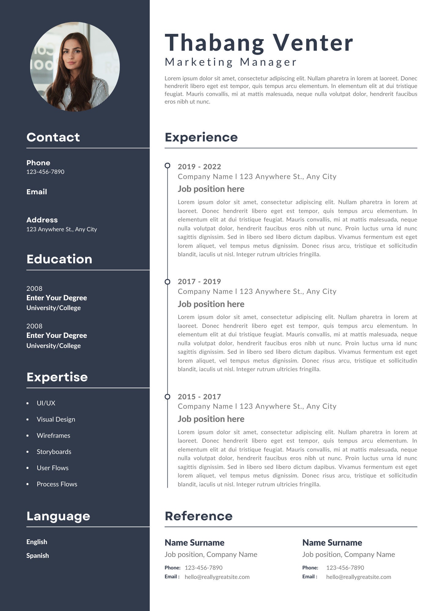 Professional Resume Template - Etsy