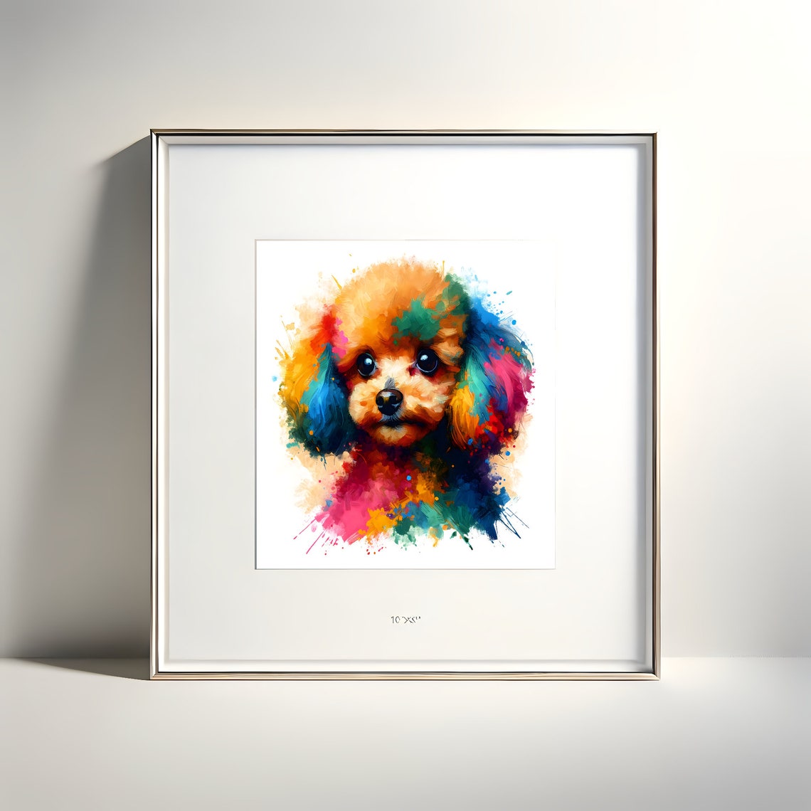 Toy Poodle Abstract Art Print Vintage Dog Portrait print Only No Frame ...