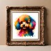 Toy Poodle Abstract Art Print Vintage Dog Portrait print Only No Frame ...