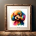 Toy Poodle Abstract Art Print Vintage Dog Portrait print Only No Frame ...