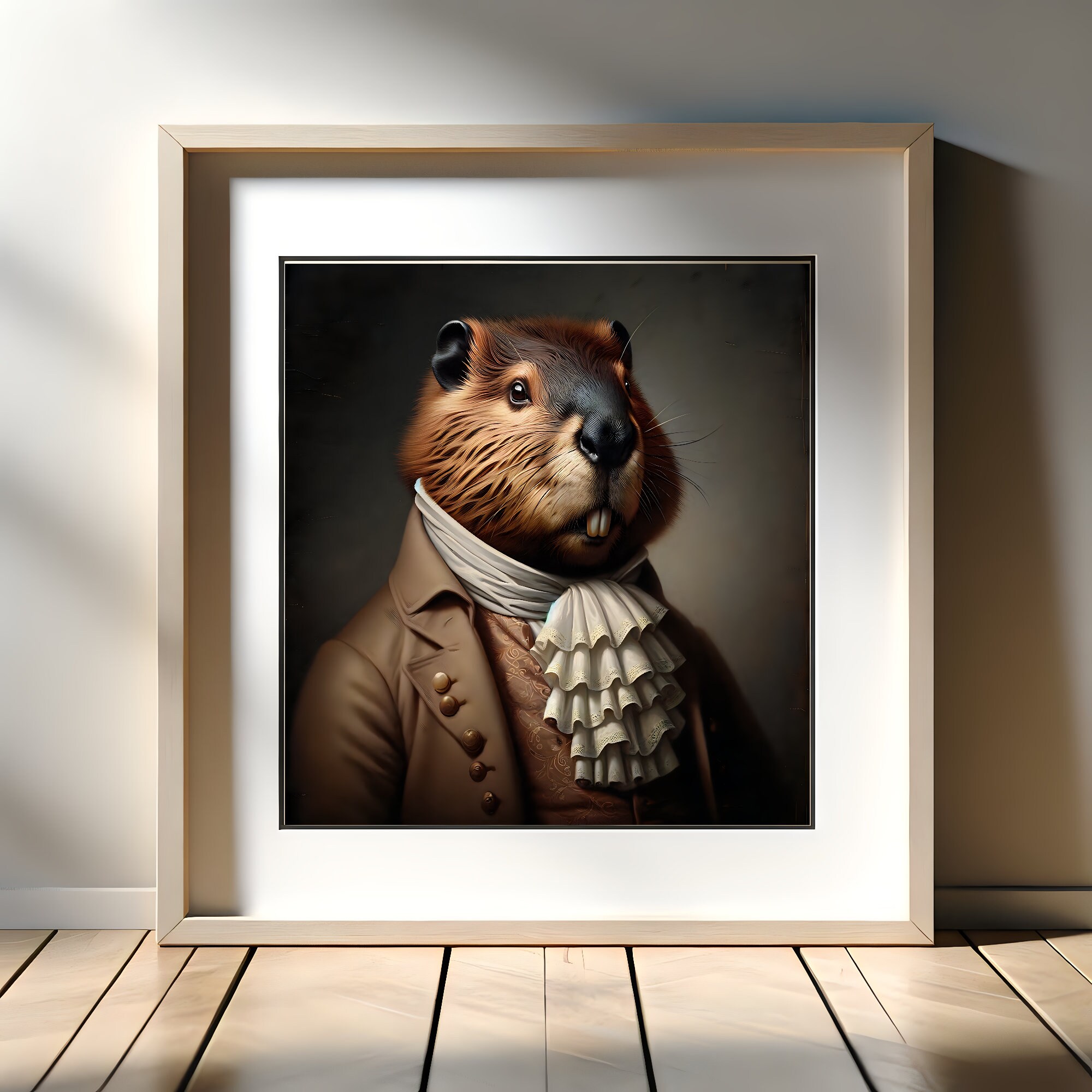 Beaver Portrait Print Animal Print, Wildlife Art, Nature Decor, Rustic ...