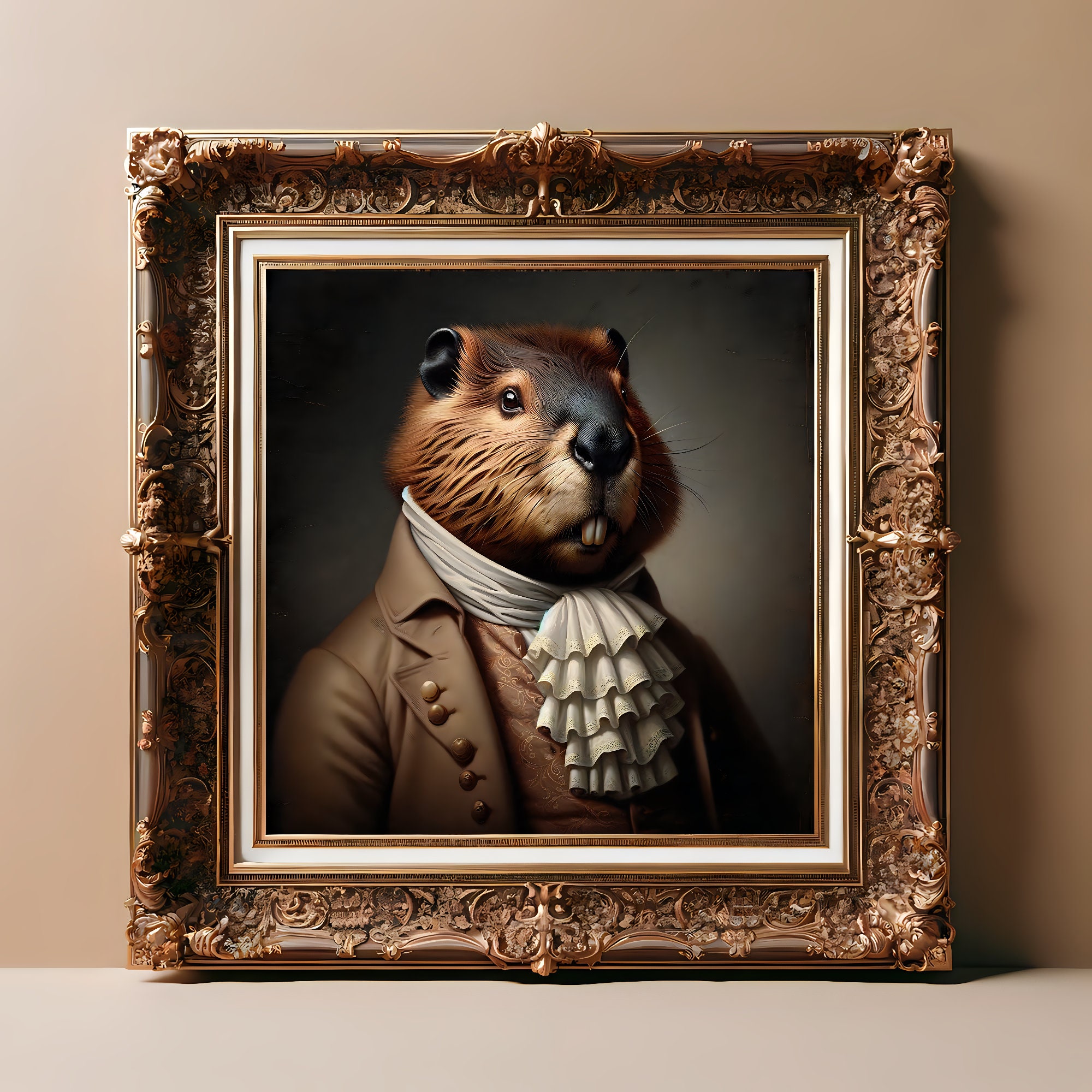 Beaver Portrait Print Animal Print, Wildlife Art, Nature Decor, Rustic ...