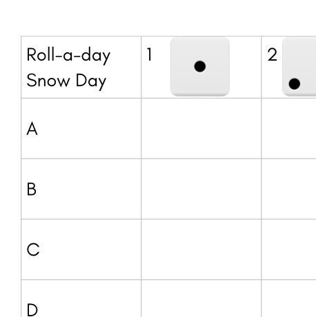 Roll-a-day Snow Day Printable (magical Snow Day Fun!) - Etsy