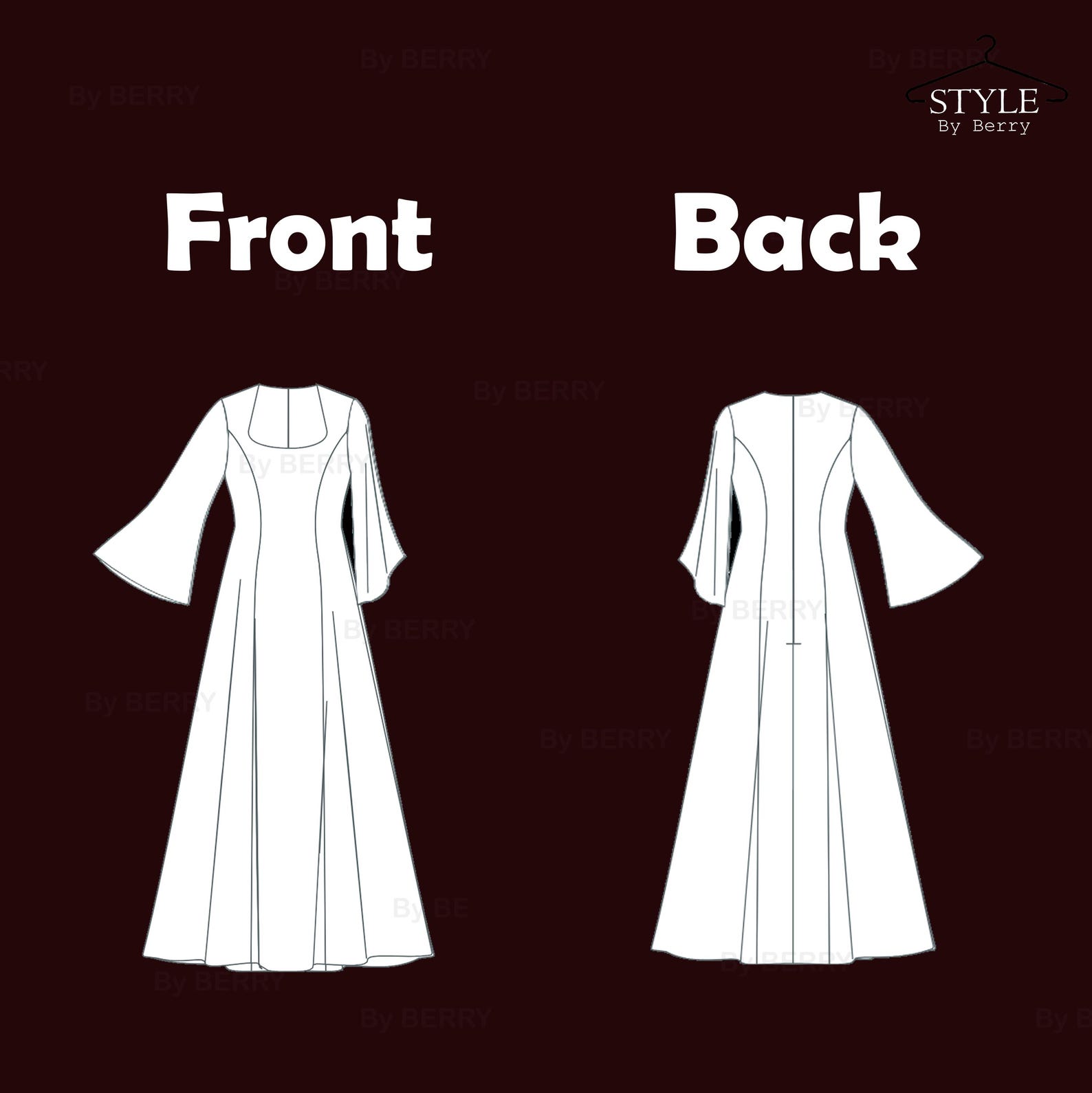 Renaissance Dress Sewing Pattern: Medieval Henna Gown (PDF Download) - Etsy