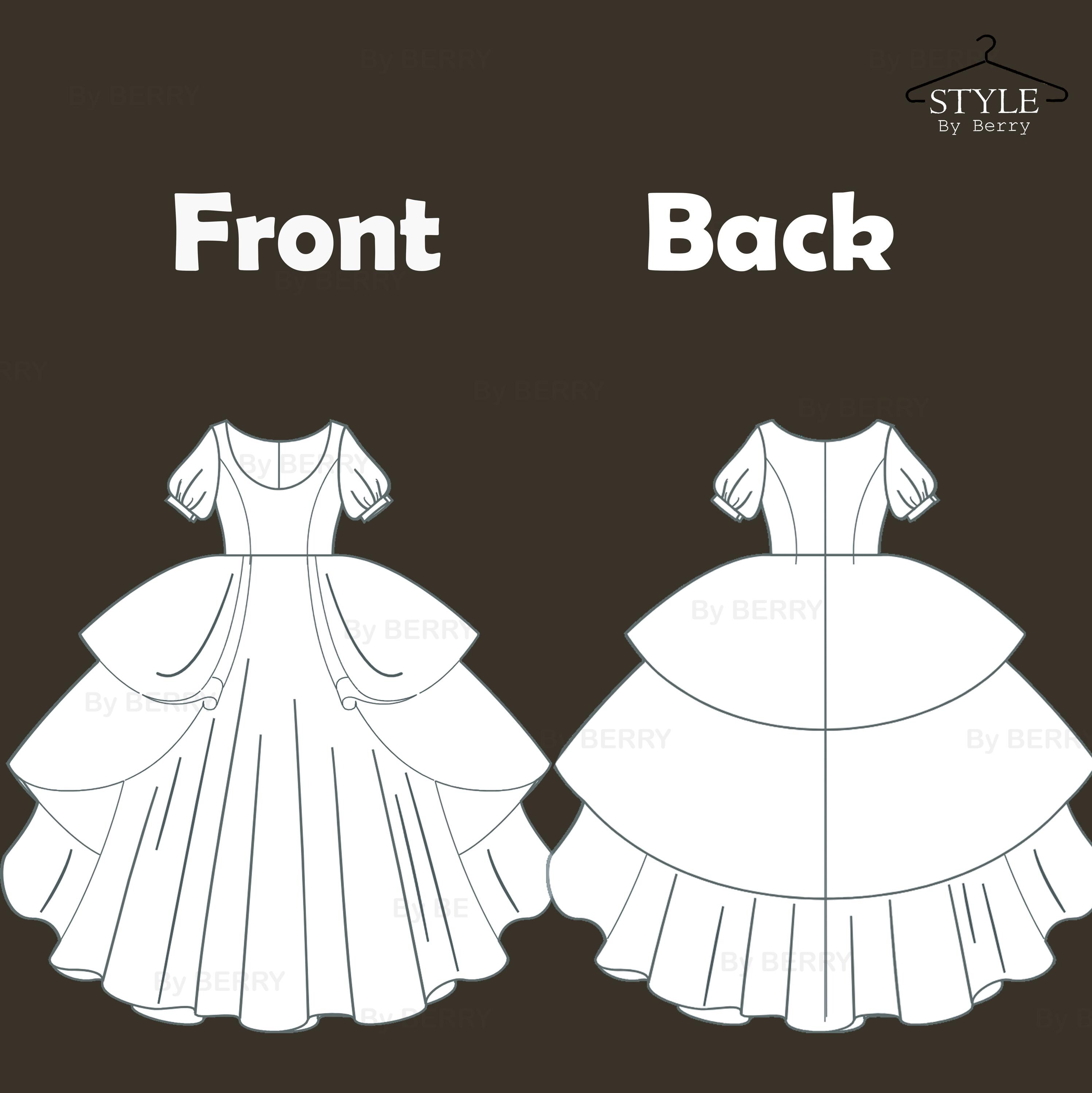 Princess Ball Gown Sewing Pattern: Christmas Party Dress (PDF Pattern ...