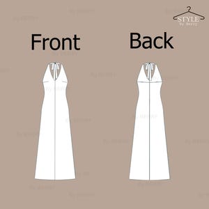 Open Back Halter Neck Prom Dress Sewing Pattern,gown Maxi Dress Sewing ...