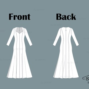 Sweetheart Neck Witch Cosplay Dress Sewing Pattern, US Sizes 2-30 (PDF ...
