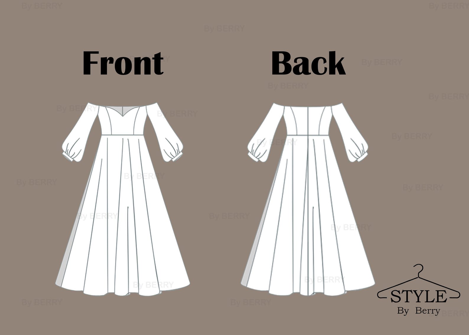 Ball Gown Dress Sewing Pattern: Renaissance Cosplay (plus Size PDF ...