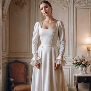 Medieval Dress Sewing Pattern | Renaissance Square Neck Dress ...