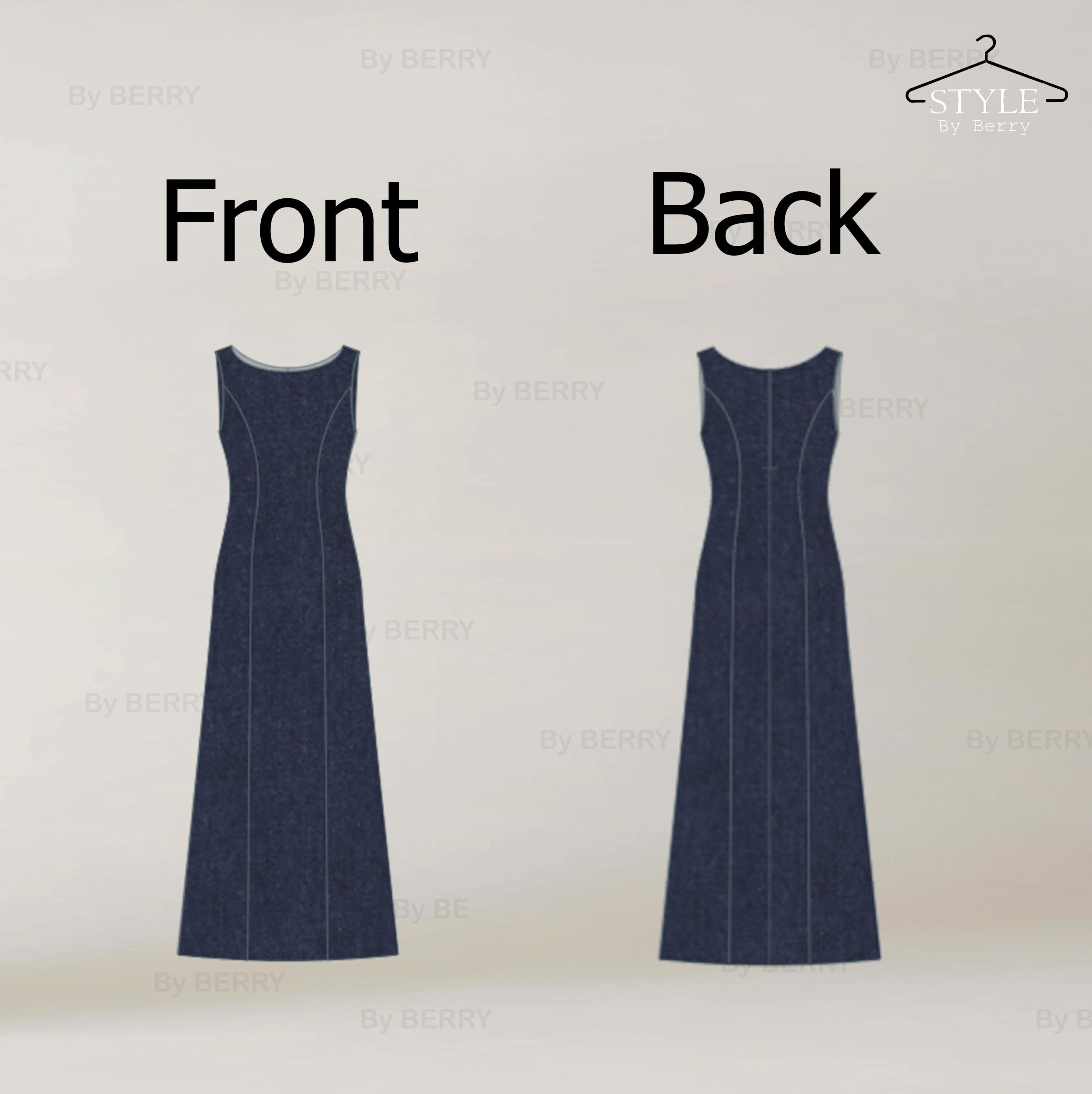 Boat Neck Maxi Dress Sewing Pattern: Princess Seam A-line (PDF Pattern ...