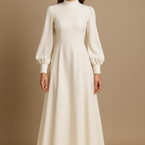 Modest Maxi Dress Sewing Pattern: Bishop Sleeve (PDF Download) - Etsy