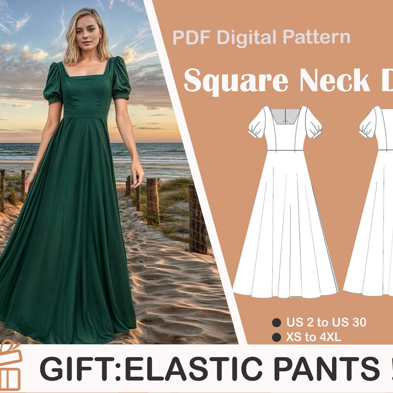 Square Neck Pattern - Etsy