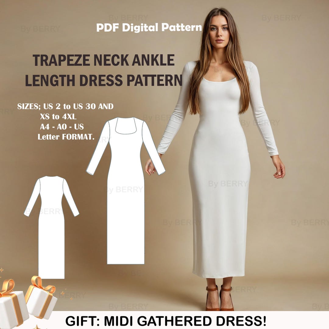 Long Dress Sewing Pattern, Evening Dress Pattern,fairy Dress Dress PDF ...