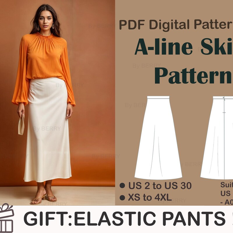A Line Skirt Pattern - Etsy