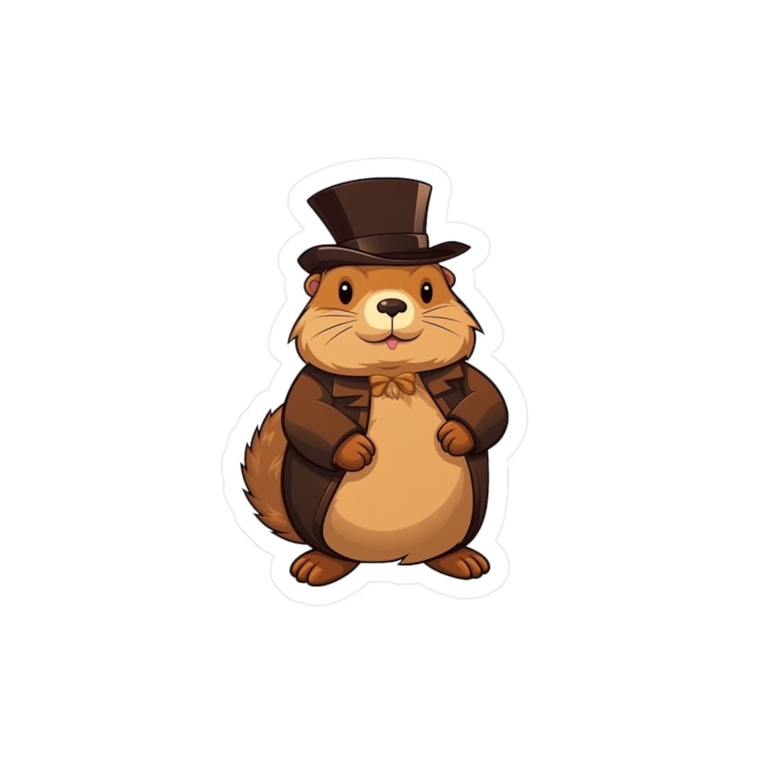 Groundhog Sticker | Cute Wild Animal Stickers | Waterproof, Vinyl and ...