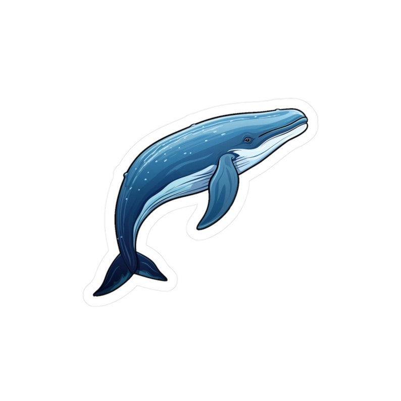Blue Whale Sticker | Cute Wild Animal Stickers | Waterproof, Vinyl and ...