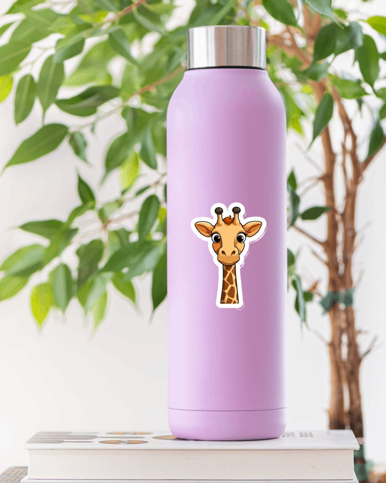 Giraffe Sticker | Cute Wild Animal Stickers | Waterproof, Vinyl and ...
