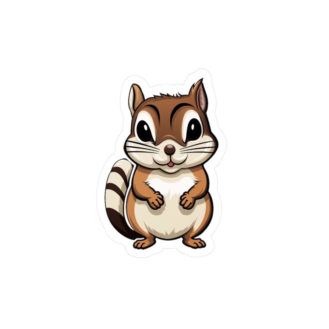 Chipmunk Sticker | Cute Wild Animal Stickers | Waterproof, Vinyl and ...