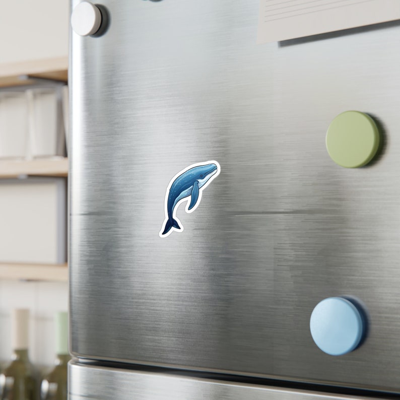 Blue Whale Sticker | Cute Wild Animal Stickers | Waterproof, Vinyl and ...