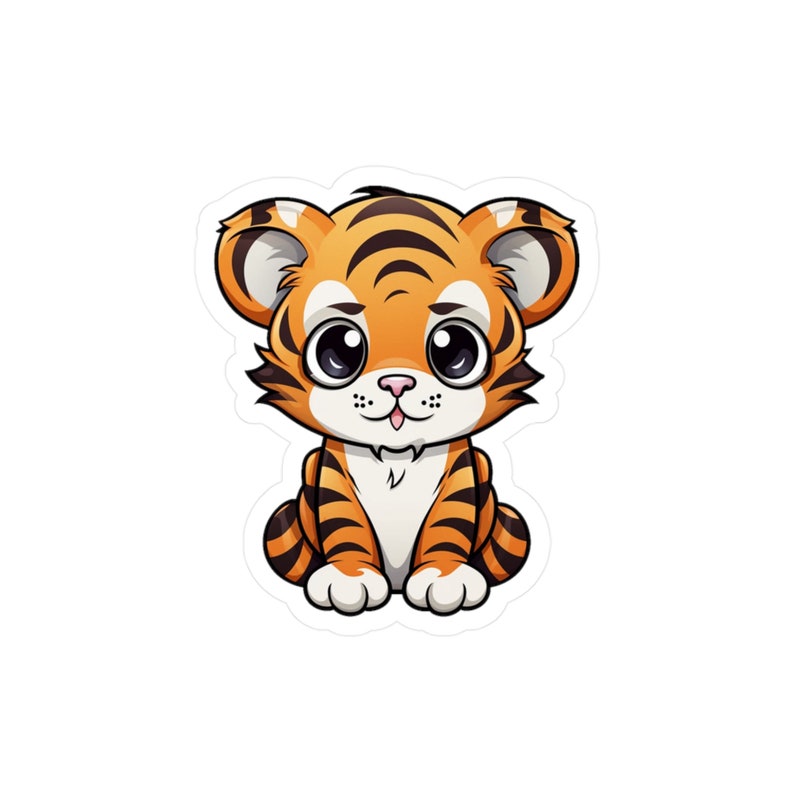 Tiger Sticker | Cute Wild Animal Stickers | Waterproof, Vinyl and ...
