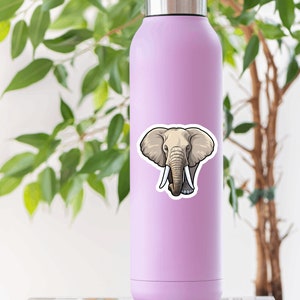 Elephant Sticker | Cute Wild Animal Stickers | Waterproof, Vinyl and ...