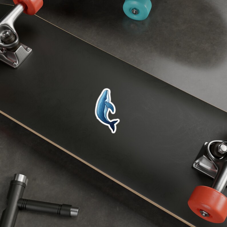 Blue Whale Sticker | Cute Wild Animal Stickers | Waterproof, Vinyl and ...