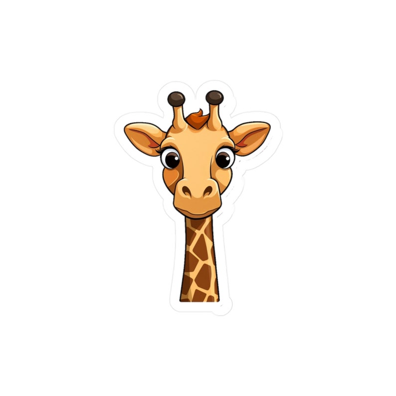 Giraffe Sticker | Cute Wild Animal Stickers | Waterproof, Vinyl and ...