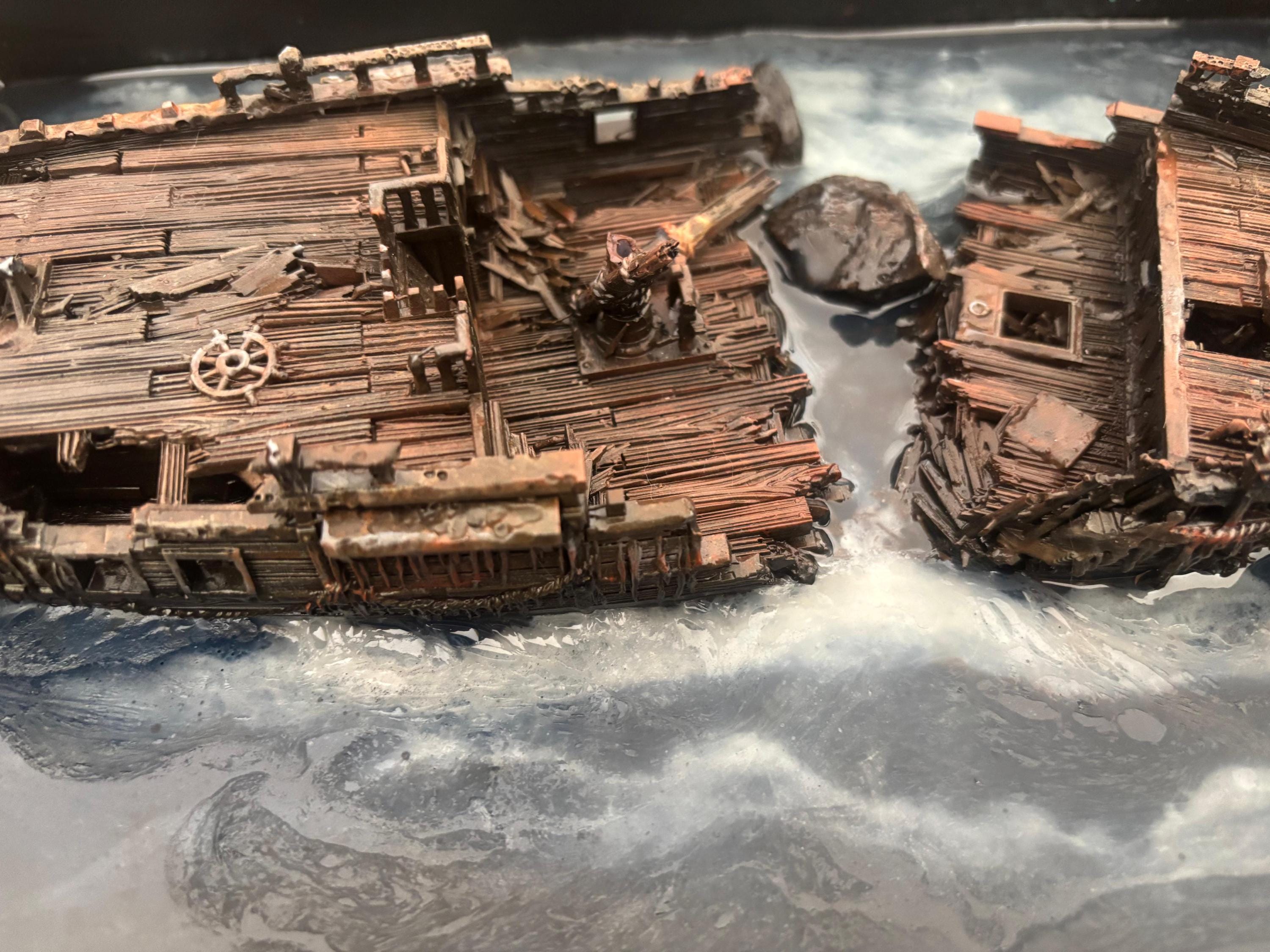 Wrecked Ship Diorama ,hand Made,gift,homedecor,frame - Etsy