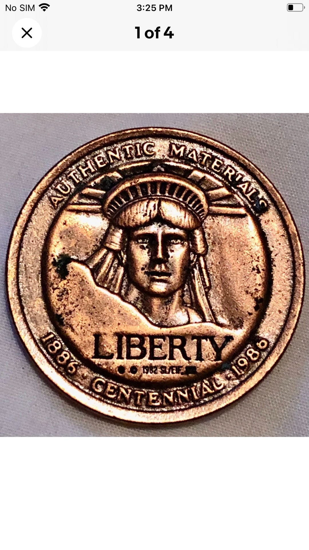 1986 Strohs Beer Statue of Liberty Run Authentic Metal From Statue ...