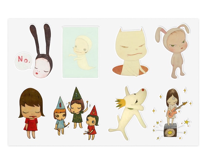 Yoshitomo Nara Assorted Artwork Vinyl Sticker Sheet - Etsy