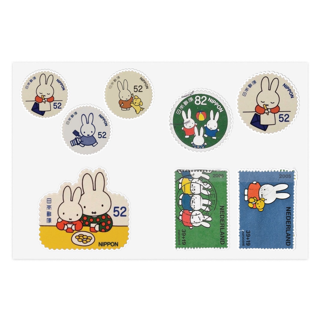 Miffy Japanese Stamp Sticker Sheet - Etsy