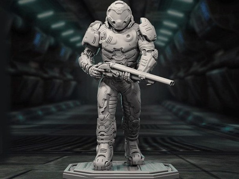 Doom Guy Model for 3D Printer, Custom Figure, Comics 3D Model, Gift ...