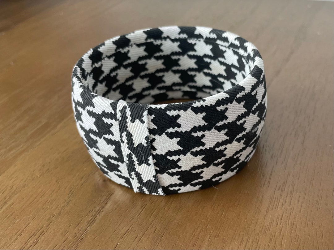 Chunky Houndstooth Bangle Bracelet - Etsy