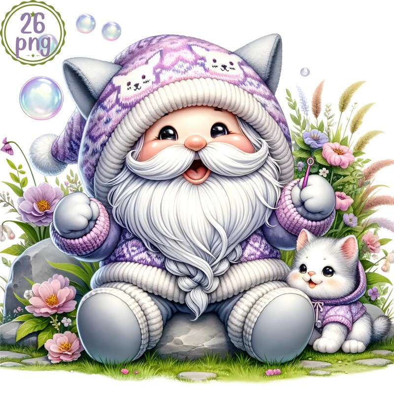 Cat Gnome Svg - Etsy