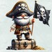 Adventurous Pirate Captain Gnome Clipart - 24 High-res Watercolor Pngs ...