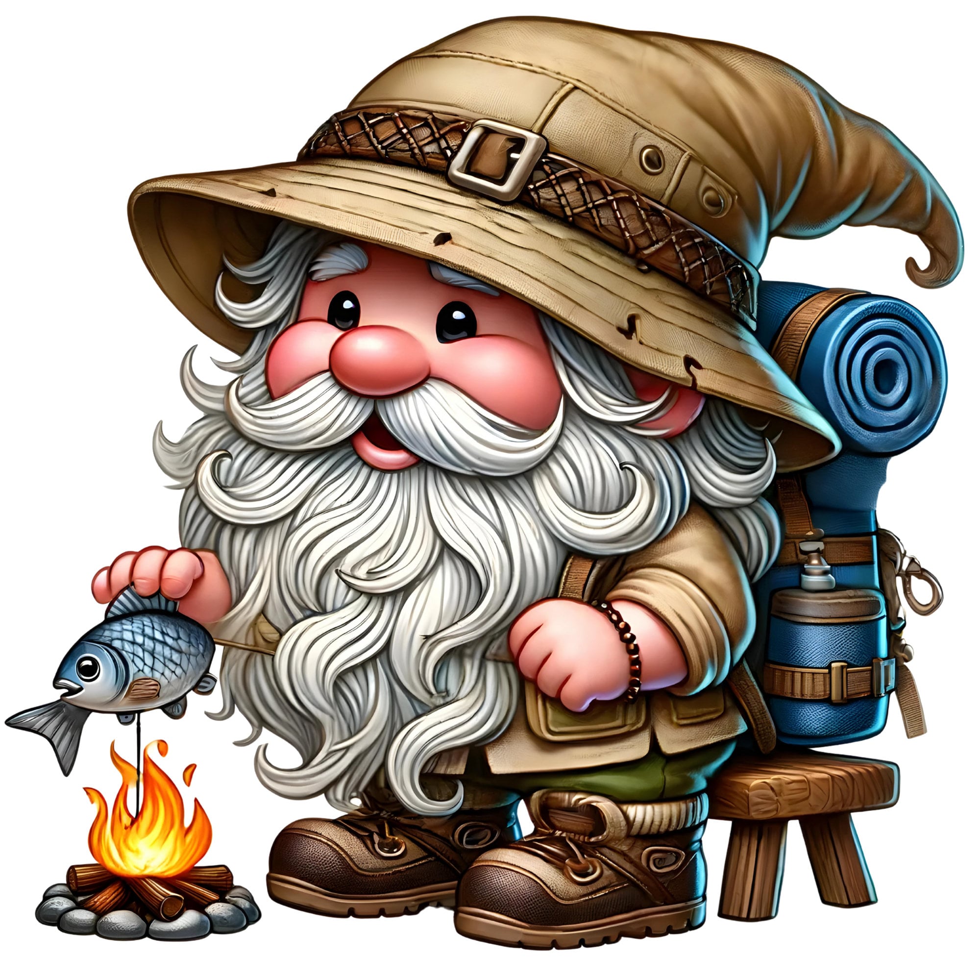 Watercolor Camping Gnome Clipart Bundle Png, Fall Gnomes, Camp Fire ...