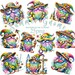 Summer Gnome Watercolor Clipart Bundle - 25 Pngs Watercolor Summer ...