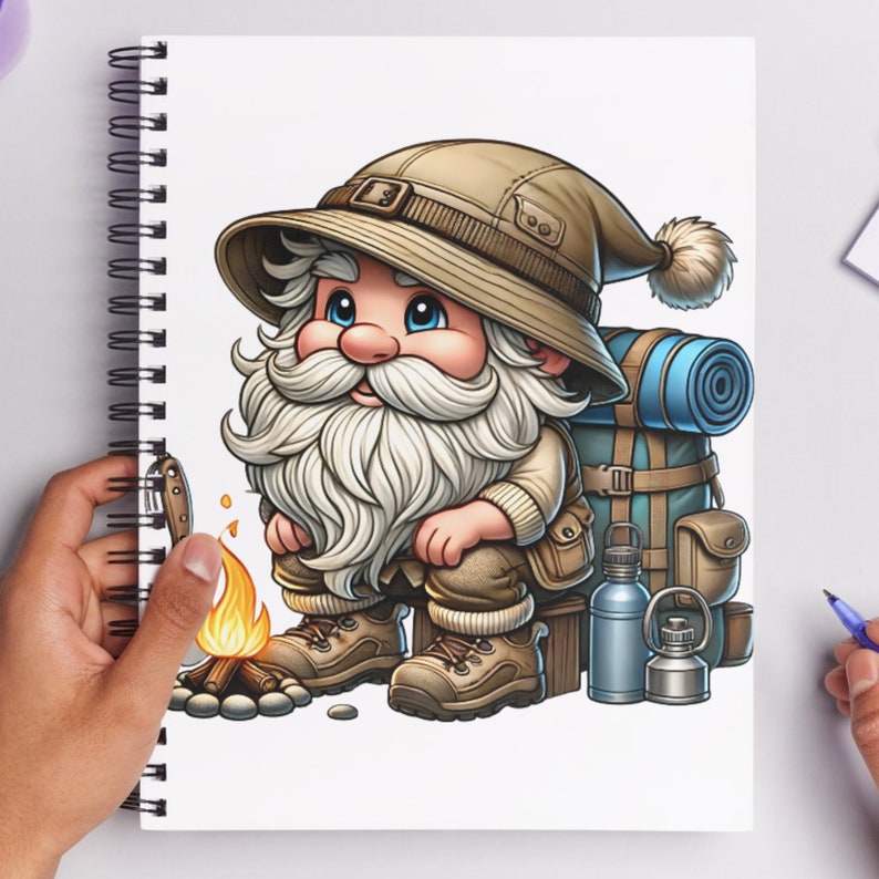 Watercolor Camping Gnome Clipart Bundle Png, Fall Gnomes, Camp Fire ...