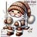 Watercolor Hot Cocoa Gnome Clipart Bundle Png, Cute Gnomes Clipart ...
