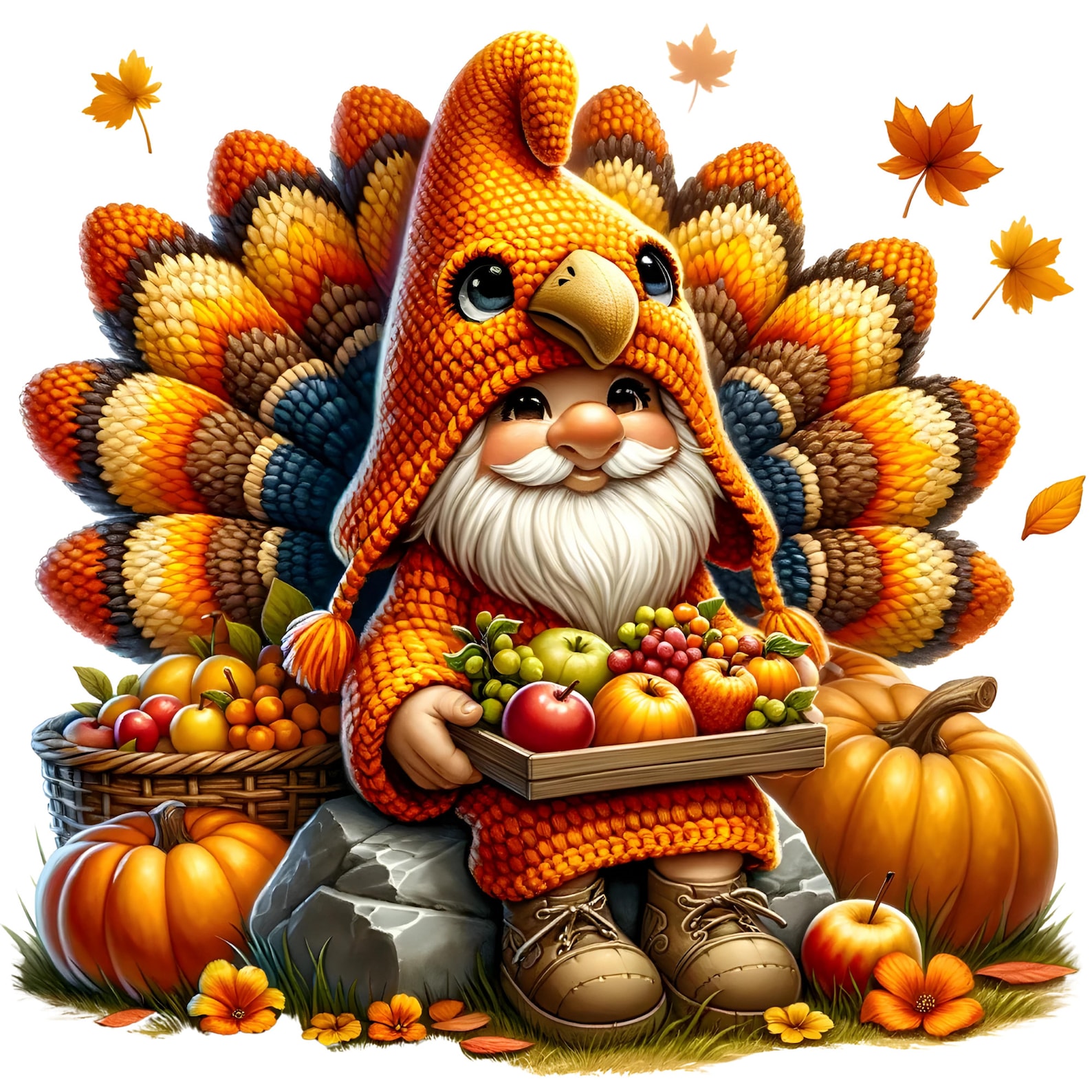 Thanksgiving Gnome Png Sublimation Design, Thanksgiving Png, Thankful ...